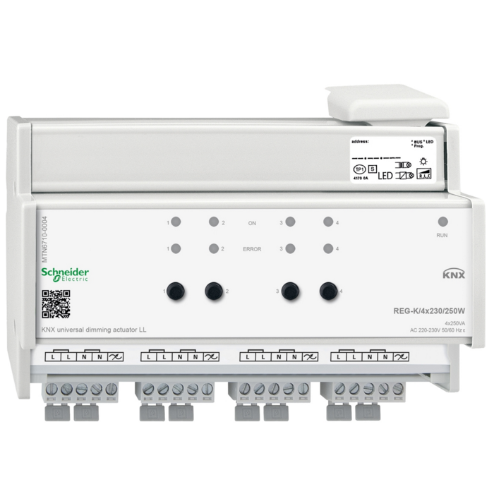 MTN6710-0004 KNX Schneider universal dimming actuator LL REG-K/4×230 ...